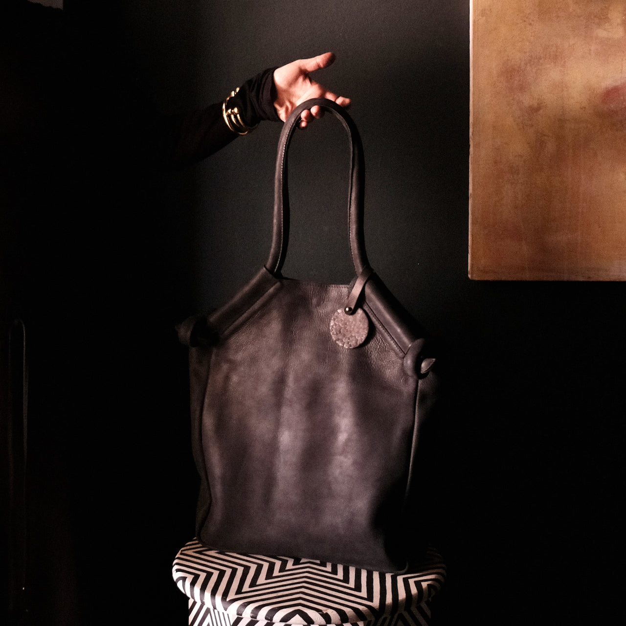 Hayat Carry All - Black Leather – Hamimi