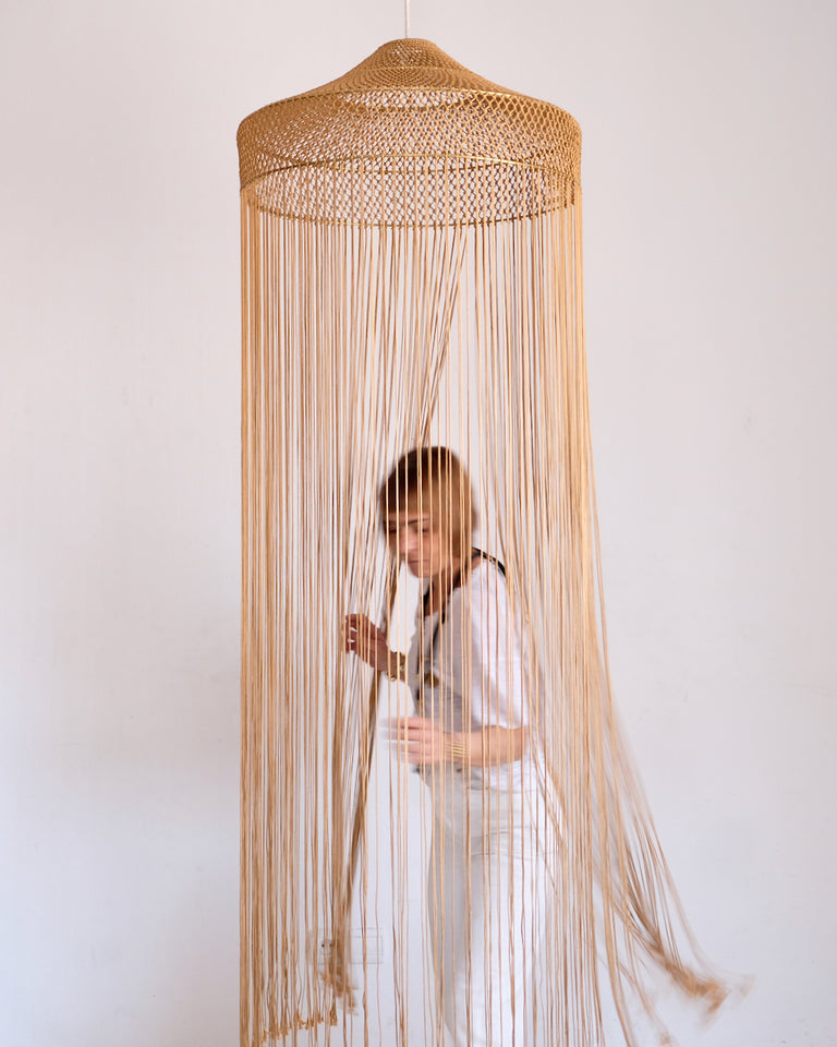 Fatima Zahra Macrame Lamp - Honey | Hamimi