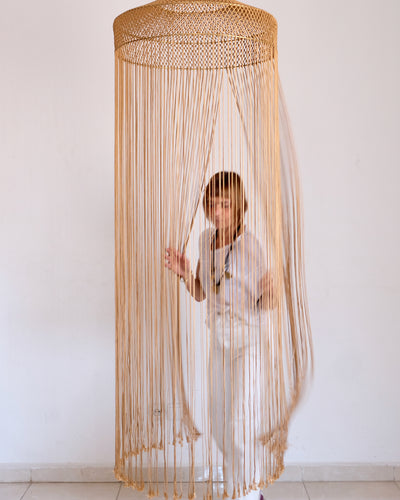 Fatima Zahra Macrame Lamp - Honey – Hamimi