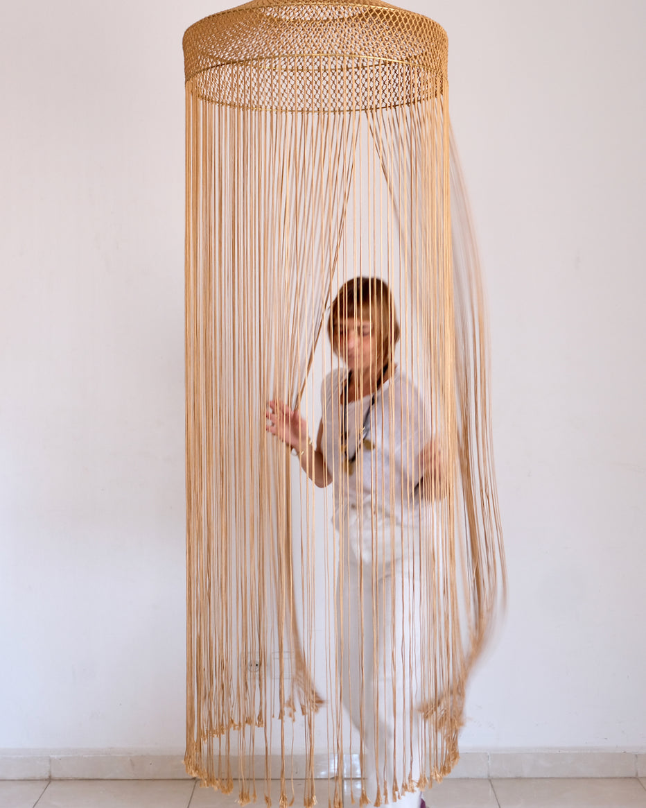Fatima Zahra Macrame Lamp - Honey | Hamimi
