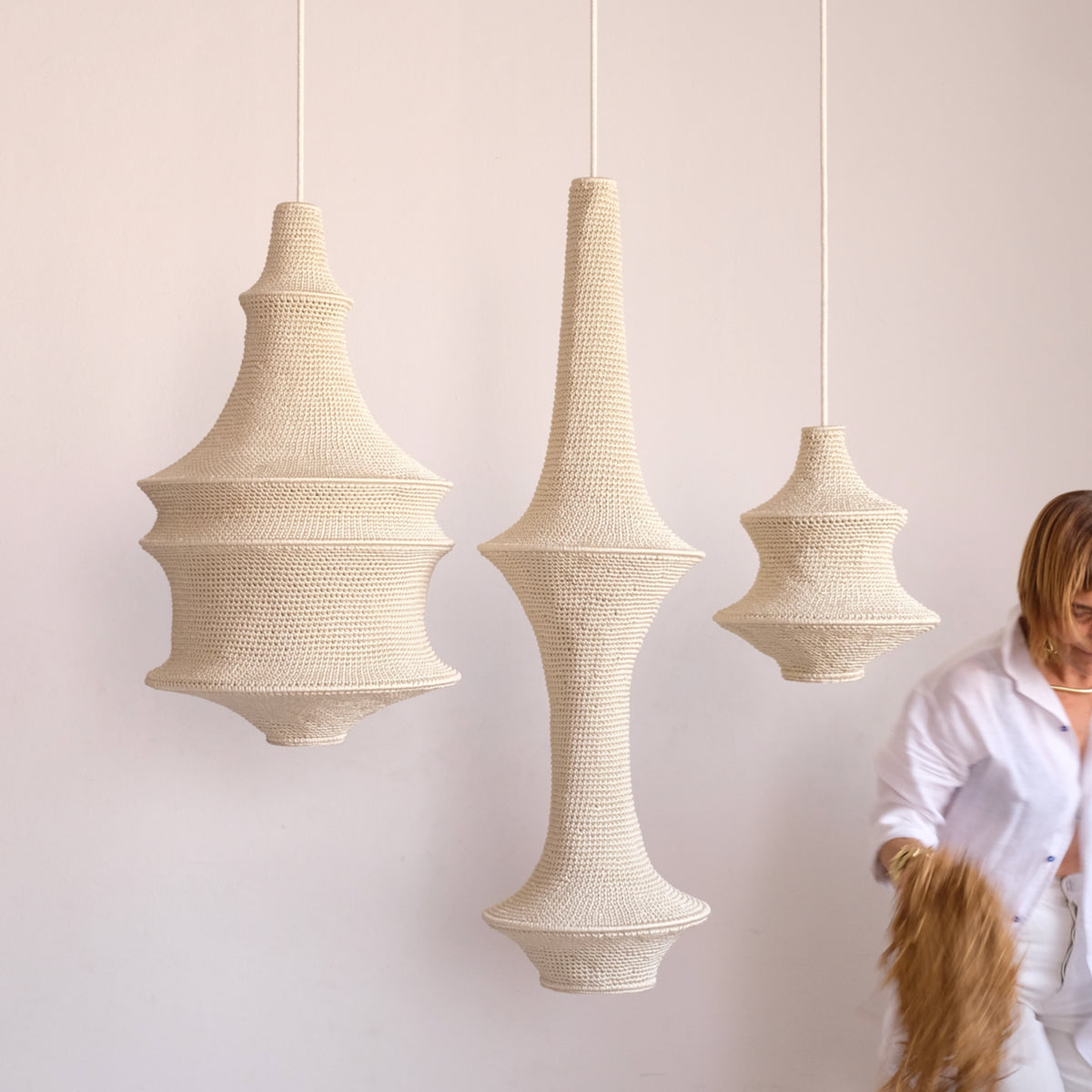 Saint III Crochet Pendant Lamp – Hamimi