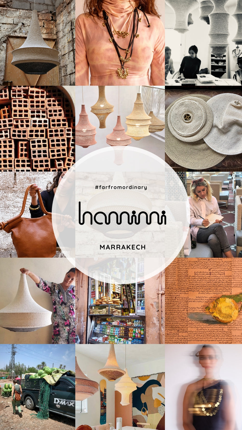 Hamimi-Artisan Lighting, Jewelry, Bags Designed, Handcrafted Marrakech