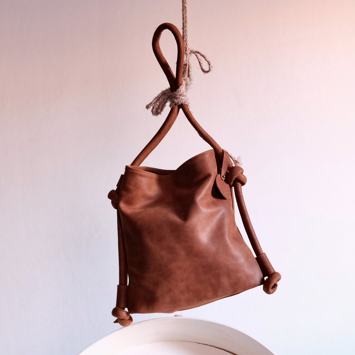 Hayat Backpack / Shoulder Bag - Cognac Leather – Hamimi