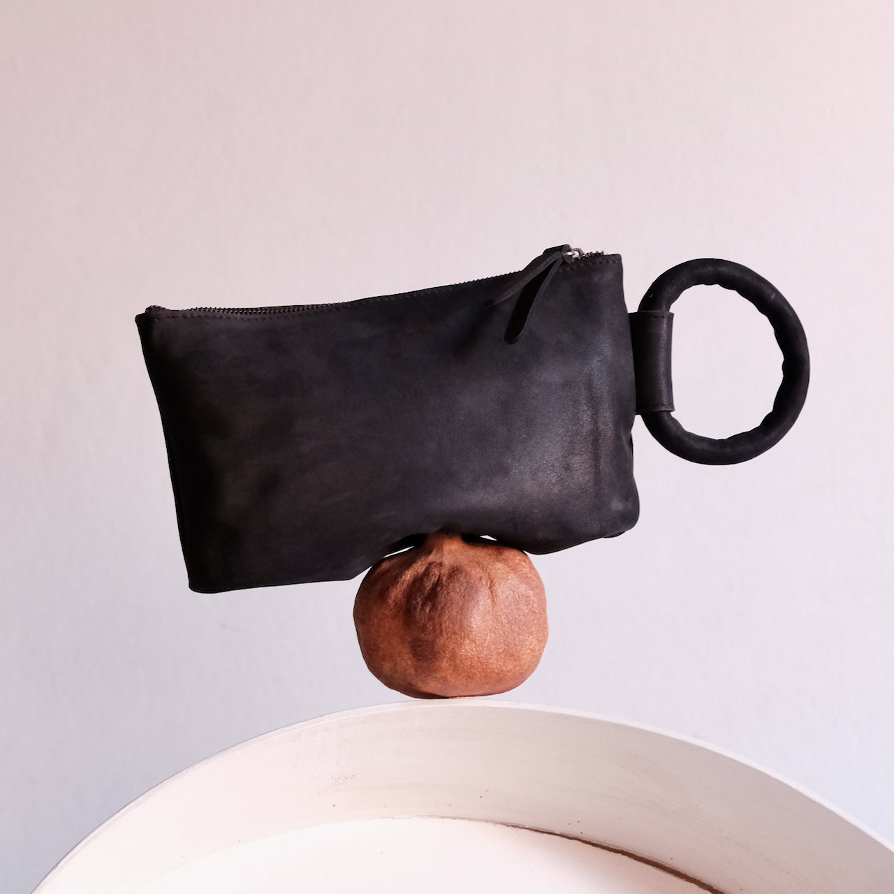 Hayat Clutch - Black Leather – Hamimi