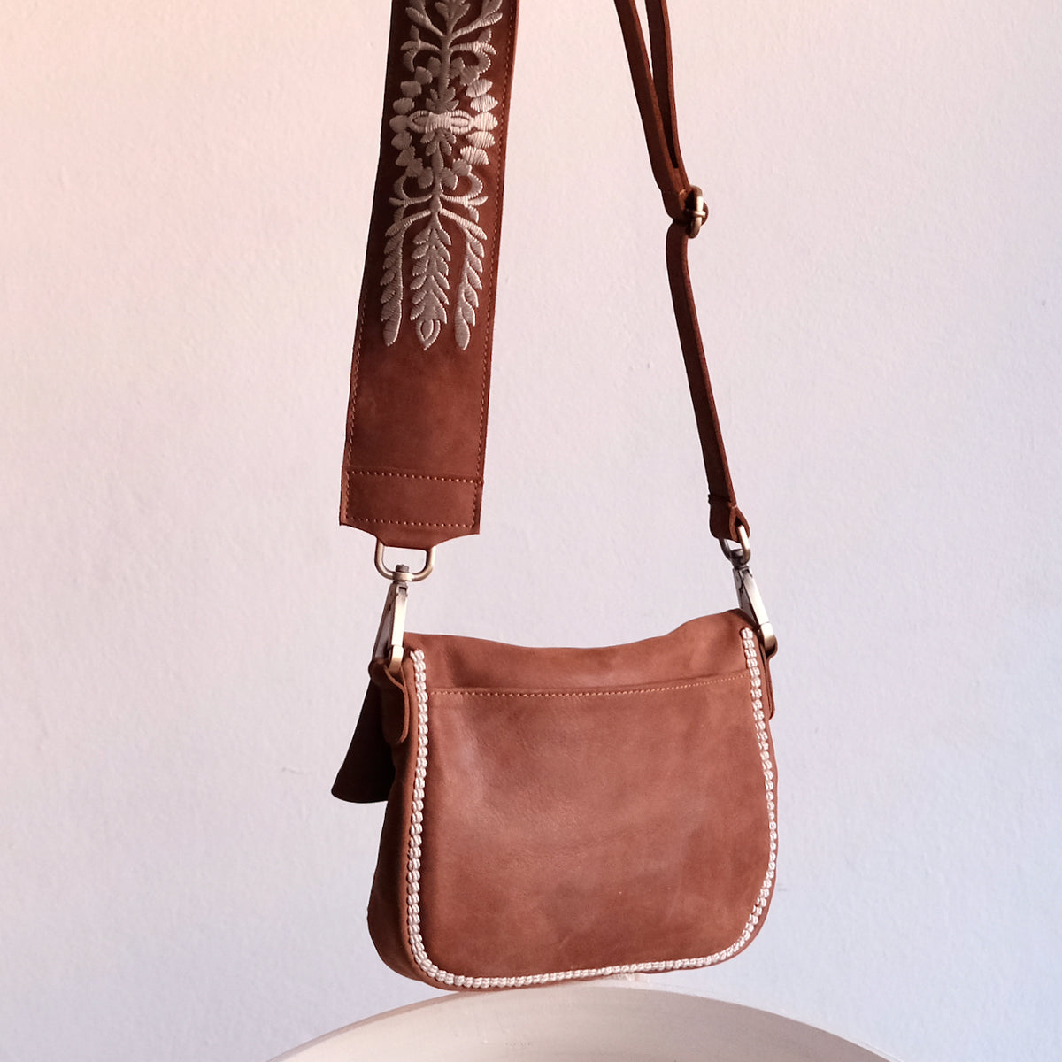 Sarma Saddle Bag - Cognac Leather – Hamimi